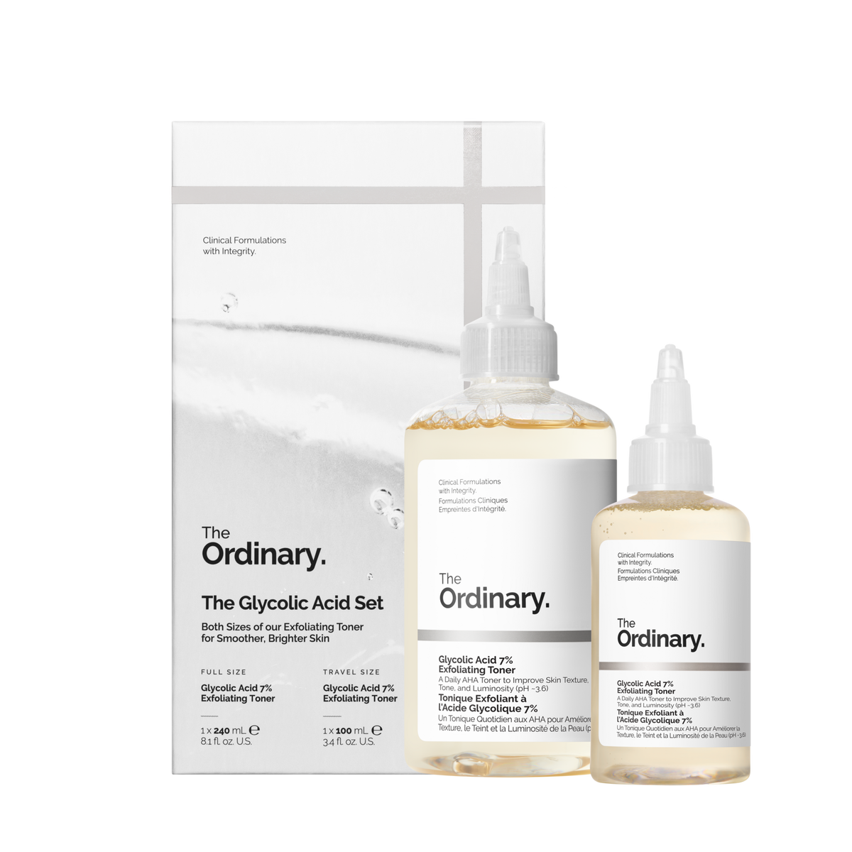 THE ORDINARY | Le Set Acide Glycolique – Tonique à 7% de Concentration ...